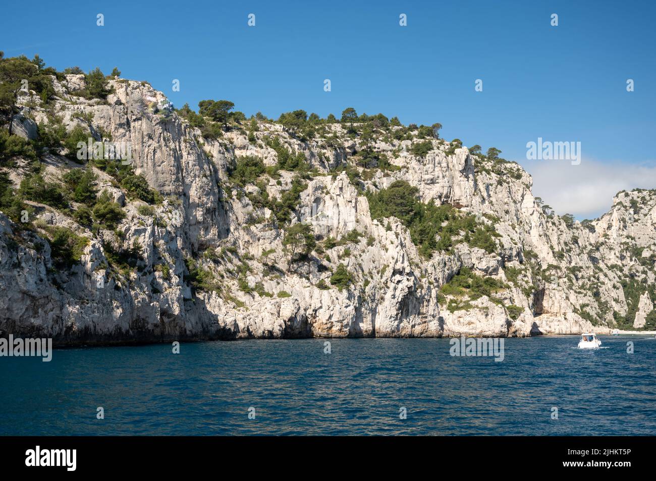 View on Calanque de Port Pin near Cassis, boat excursion to Calanques ...