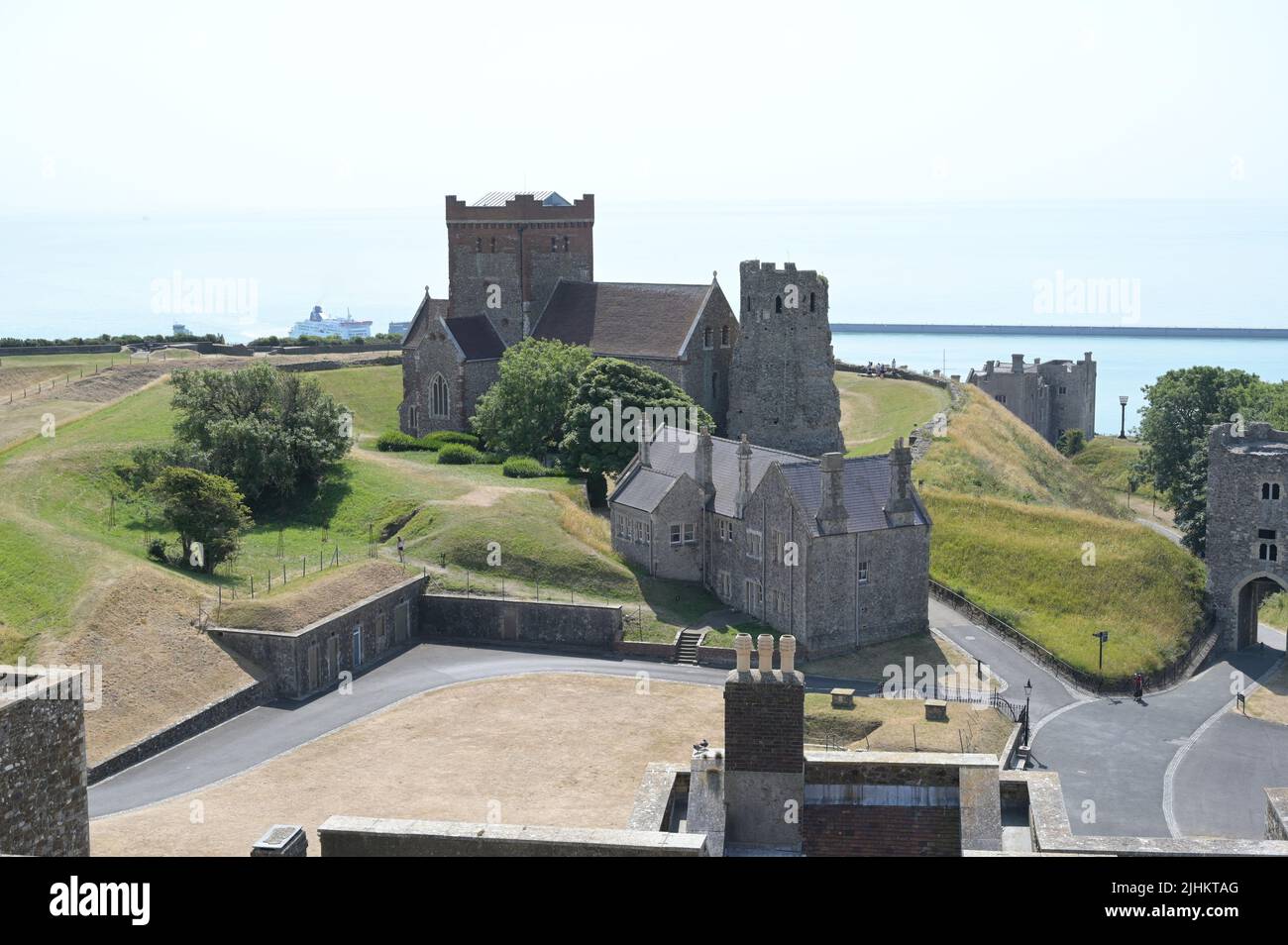 St Mary sub Castro and an AD Roman lighthouse in Dover Stock Photo - Alamy