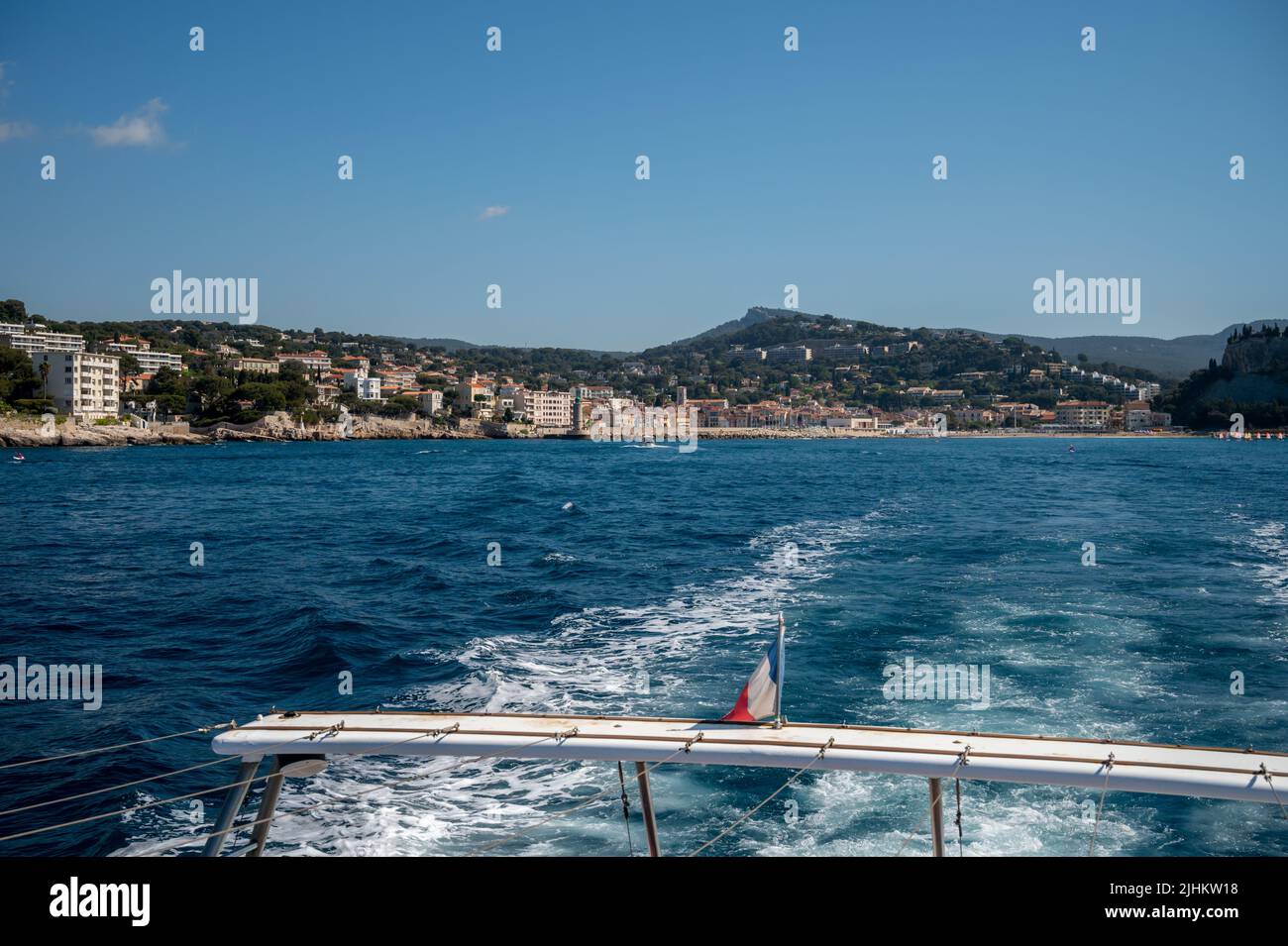 View From Seaside On Provencal Cassis Boat Excursion To Calanques National Park In Provence
