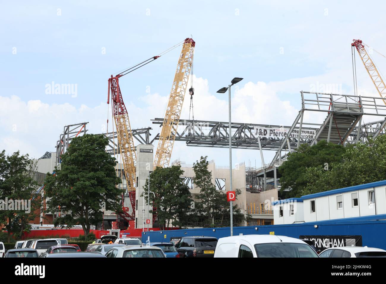 Anfield stand expansion Stock Photo - Alamy