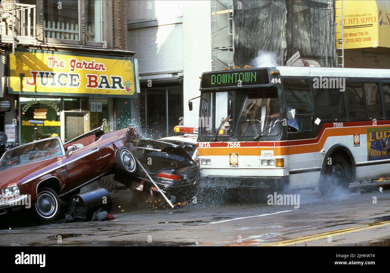 BUS CRASHES INTO PARKED CARS, GONE IN 60 SECONDS, 2000 Stock Photo - Alamy