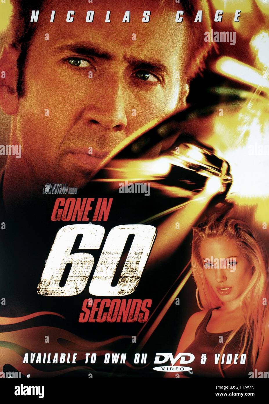 NICOLAS CAGE, ANGELINA JOLIE POSTER, GONE IN 60 SECONDS, 2000 Stock ...