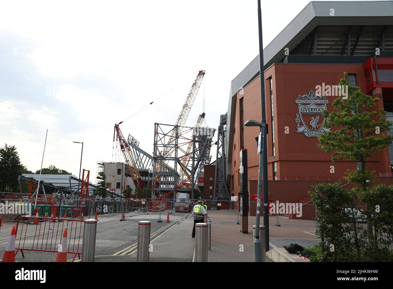 Anfield stand expansion Stock Photo - Alamy