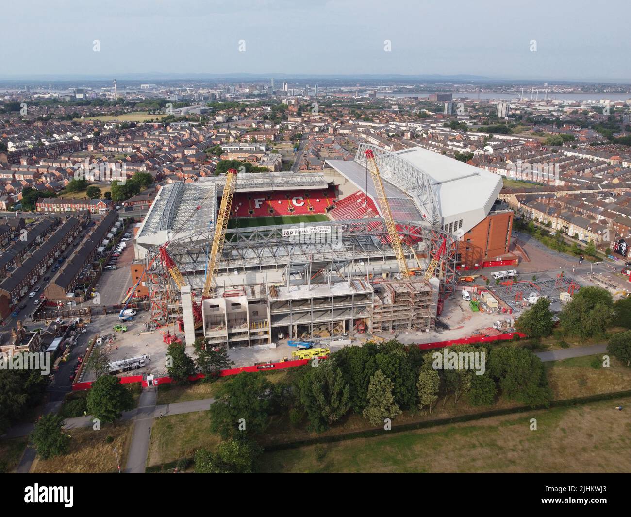Anfield stand expansion Stock Photo - Alamy