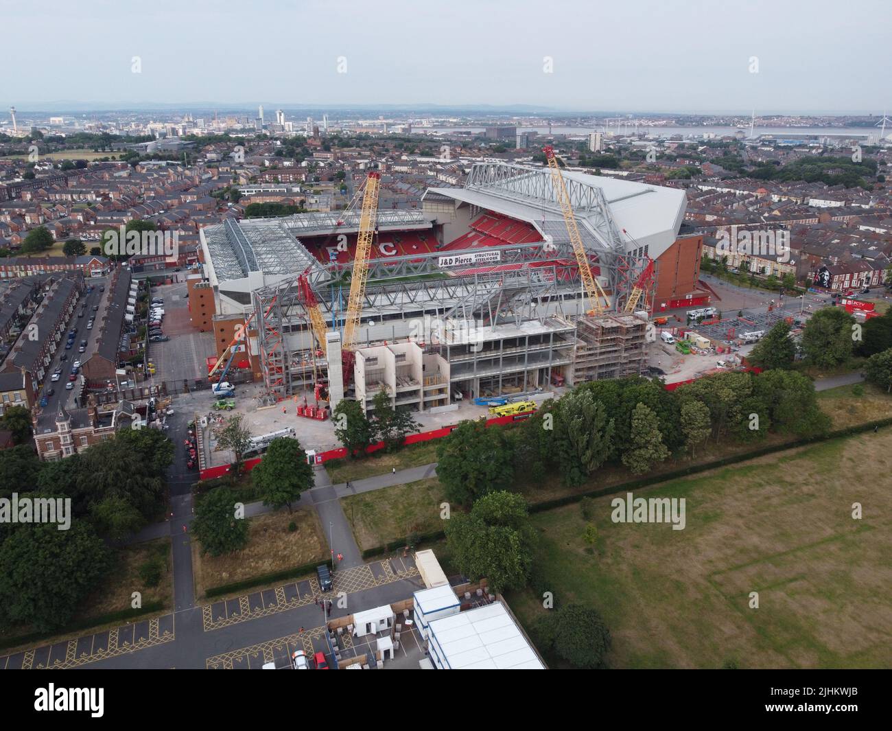Anfield stand expansion Stock Photo - Alamy