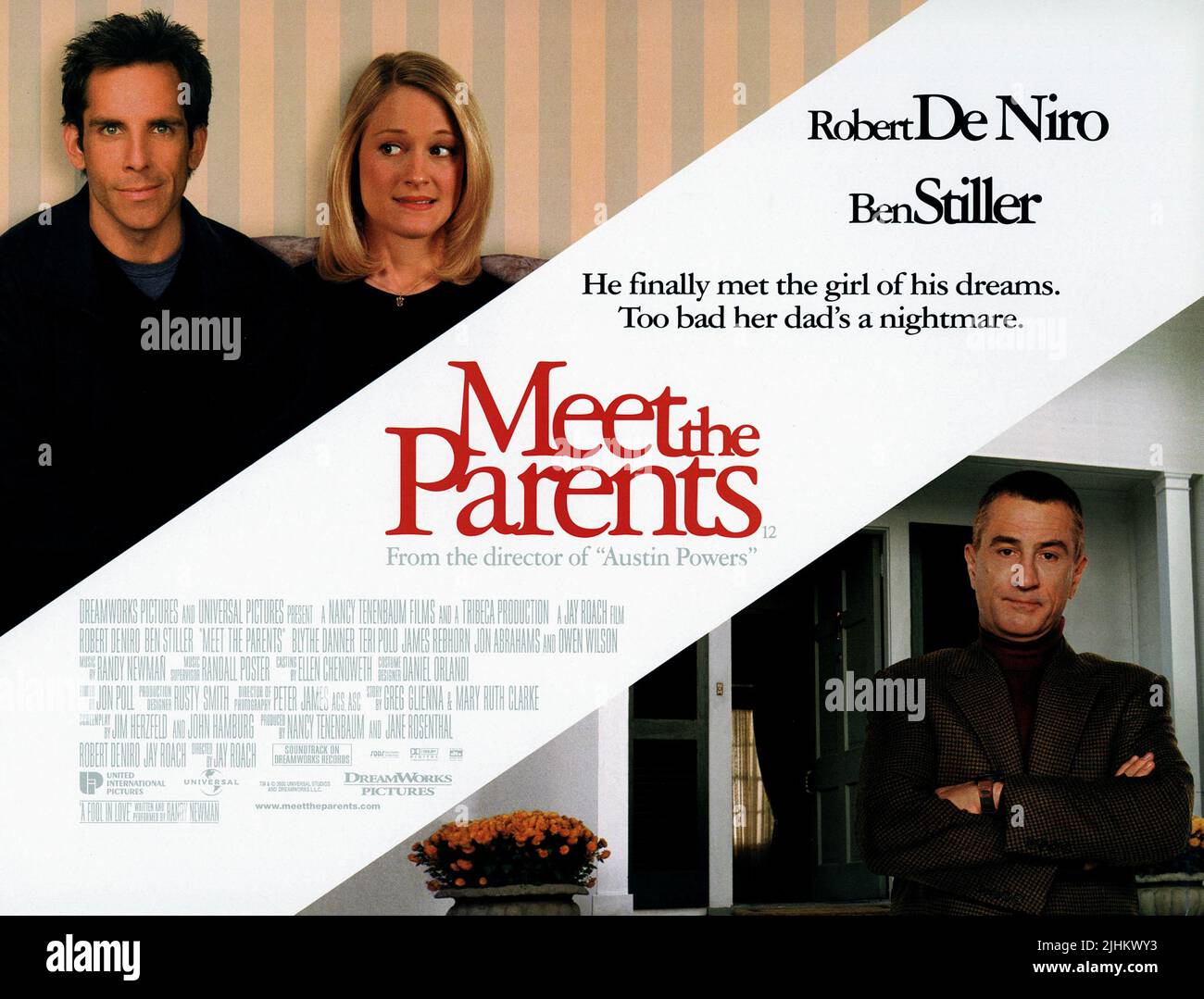 BEN STILLER, TERI POLO, ROBERT DE NIRO, MEET THE PARENTS, 2000 Stock ...