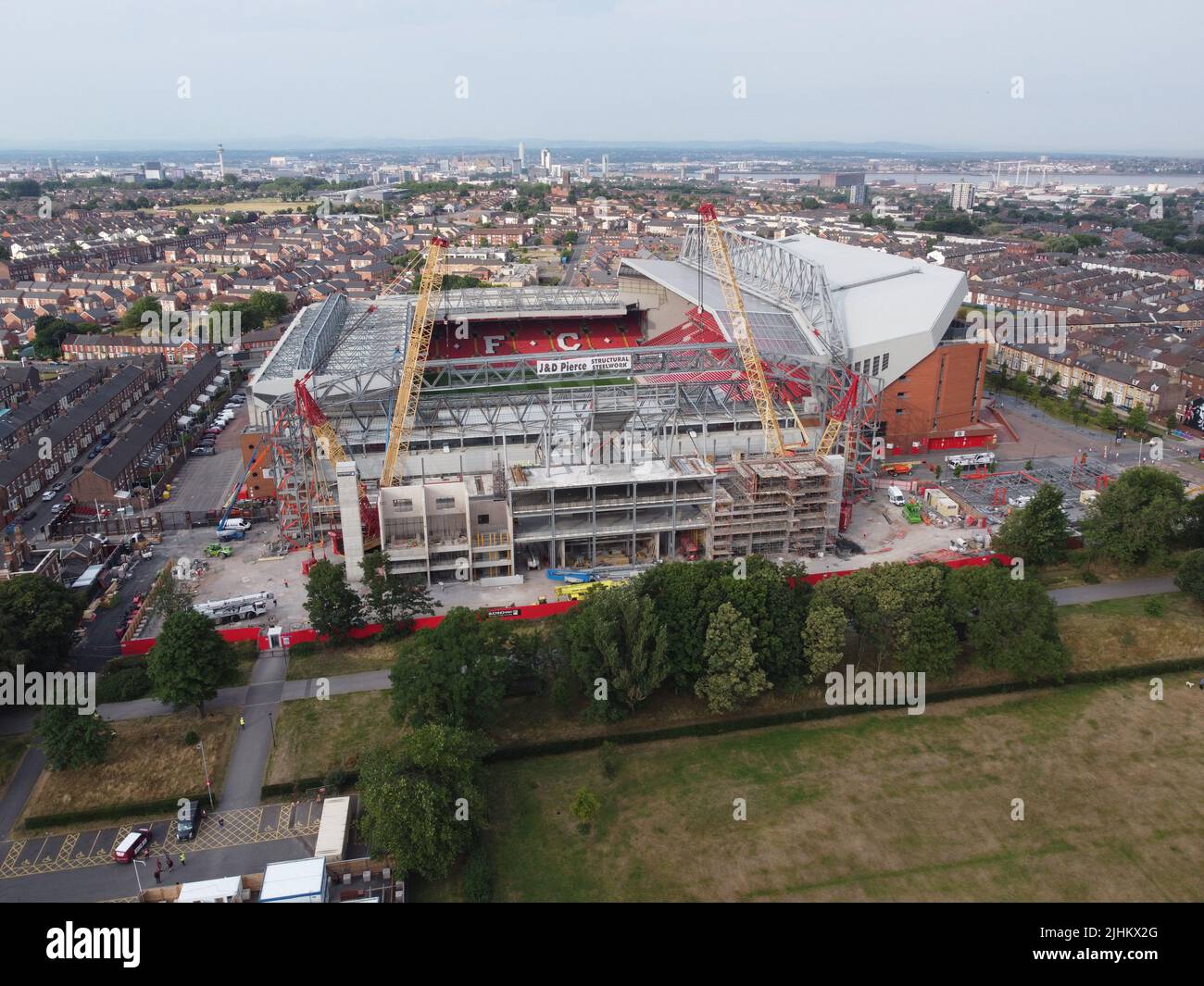 Anfield stand expansion Stock Photo - Alamy