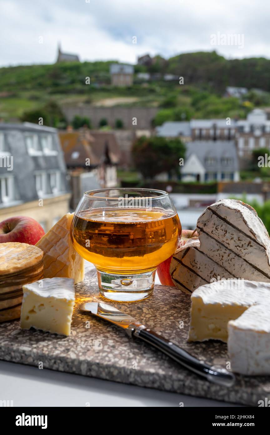 Cow cheeses of Normandy region - camembert, livarot, neufchatel, pont l ...