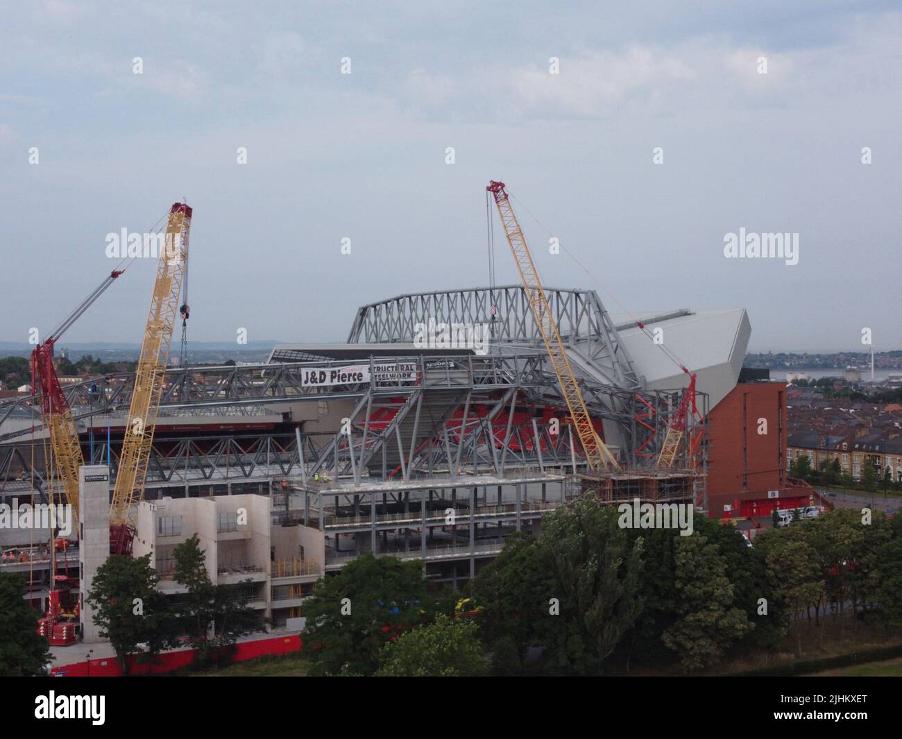 Anfield stand expansion Stock Photo - Alamy