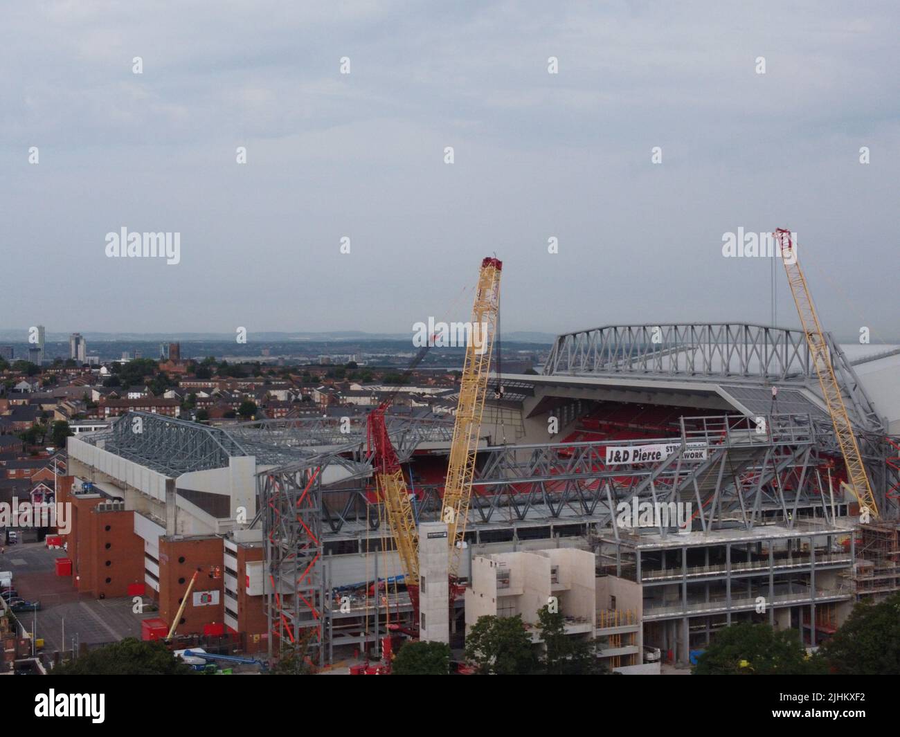 Anfield stand expansion Stock Photo - Alamy