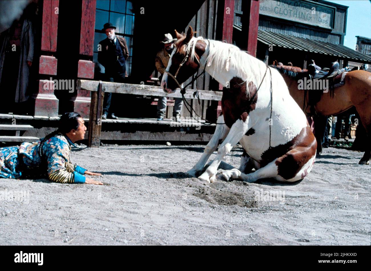 JACKIE CHAN, HORSE, SHANGHAI NOON, 2000 Stock Photo - Alamy