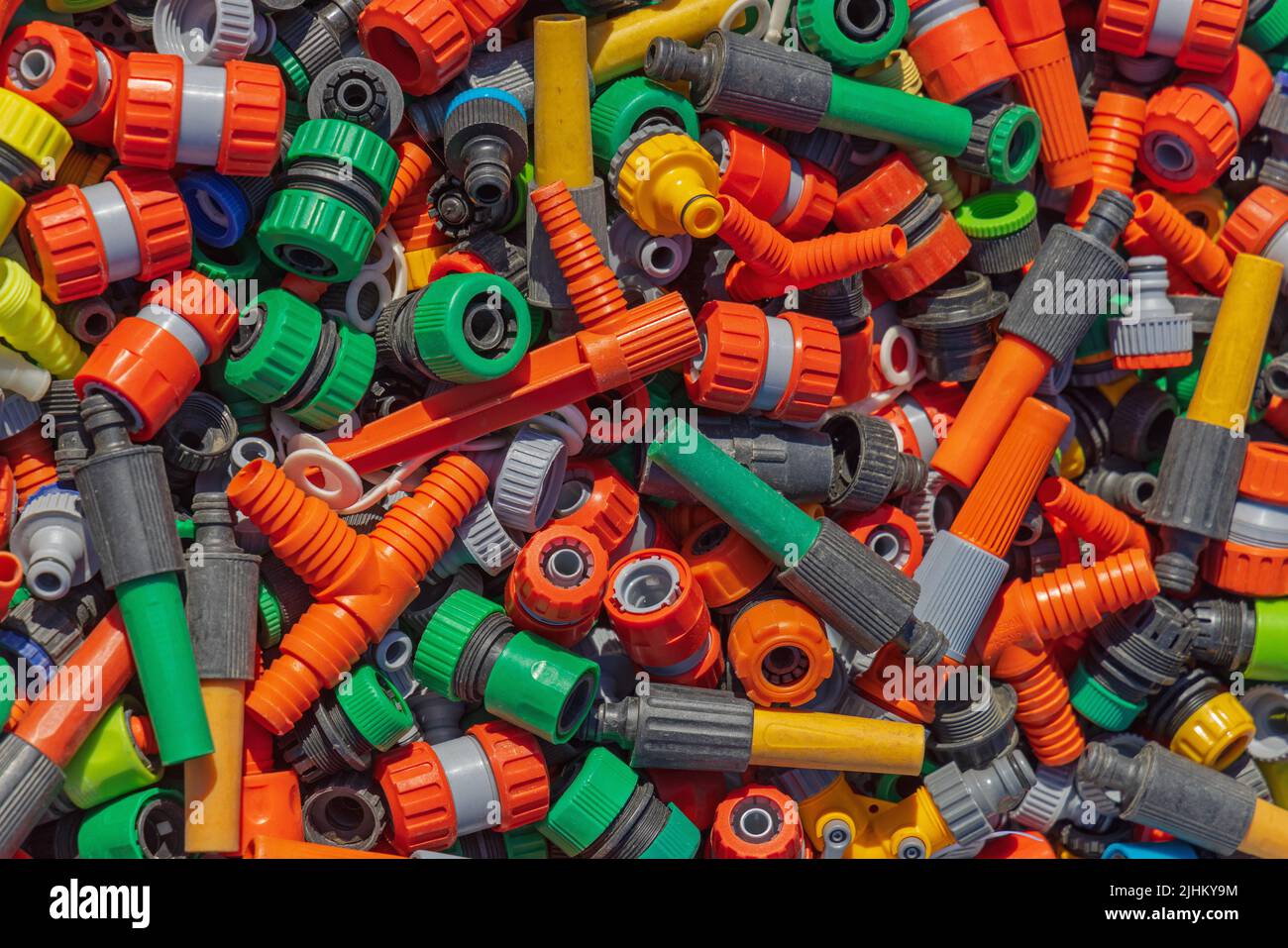Plastic Hose Connectors Fittings Valves Gardening Equipment Stock Photo ...