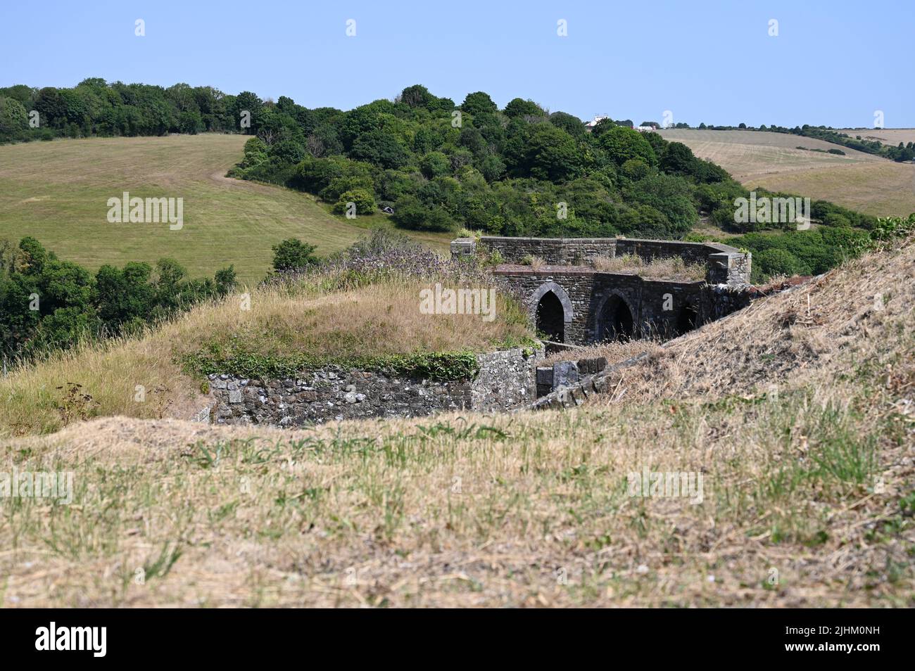 Views of the kent countryside from Dover castle in Kent Stock Photo - Alamy