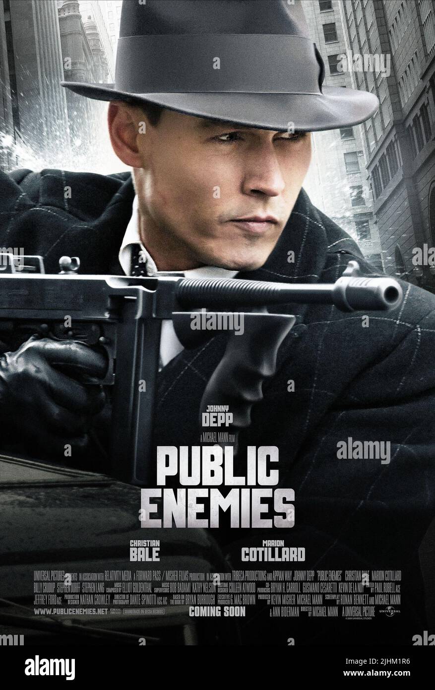 JOHNNY DEPP POSTER, PUBLIC ENEMIES, 2009 Stock Photo - Alamy