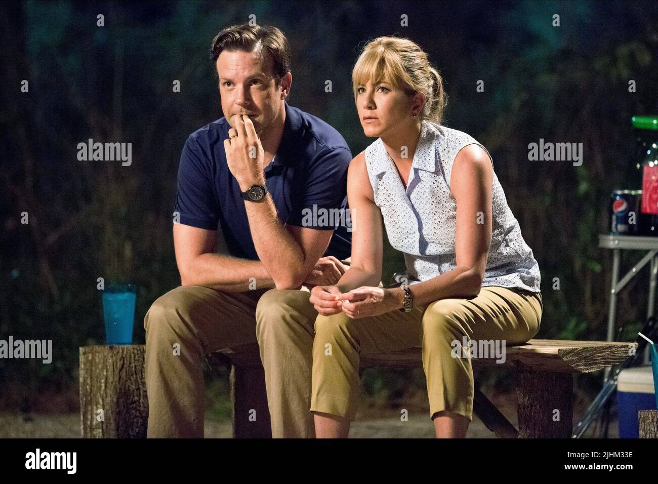 JASON SUDEIKIS, JENNIFER ANISTON, WE'RE THE MILLERS, 2013 Stock Photo ...