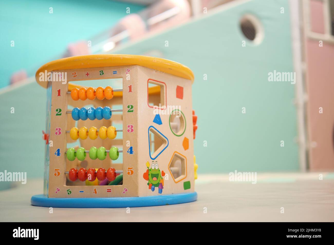 counting math learning toy on table Stock Photo - Alamy