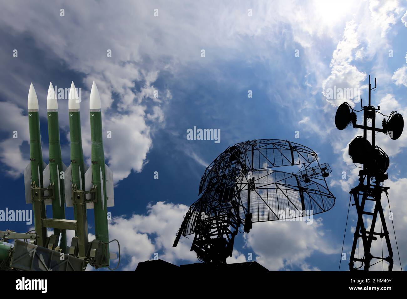Air defense radars of military mobile anti aircraft systems and modern ...
