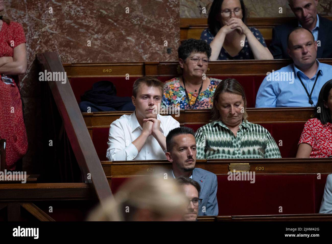 Louis Boyard at the French National assembly on July 19, 2022 in Paris ...
