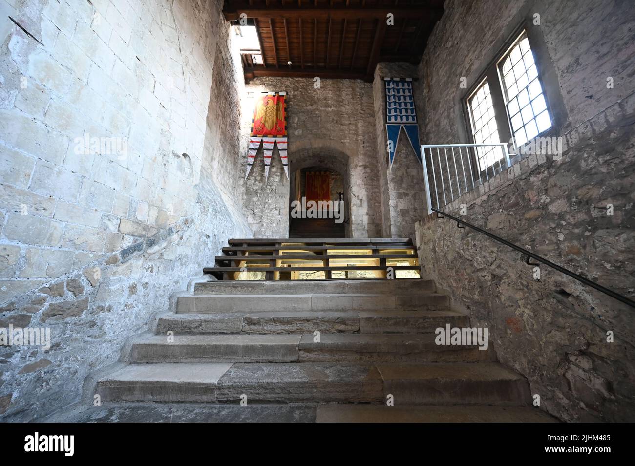 Stone steps at Dover castle Stock Photo - Alamy