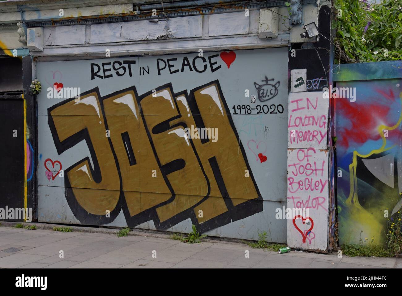 Street art mural memorial to Josh Begley-Taylor, a young Irish man ...