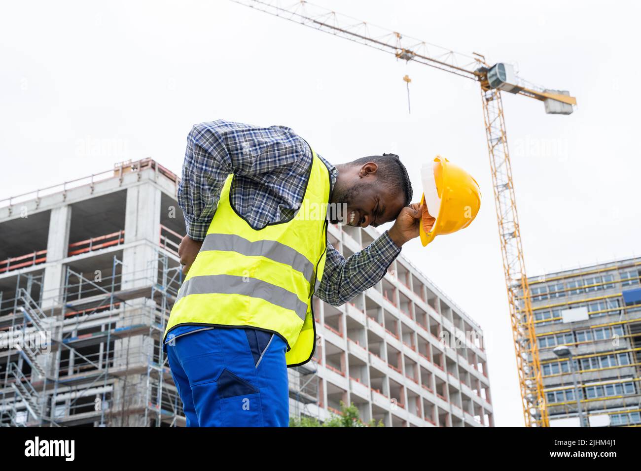 Engineer With Back Pain Injury After Accident At Construction Site ...