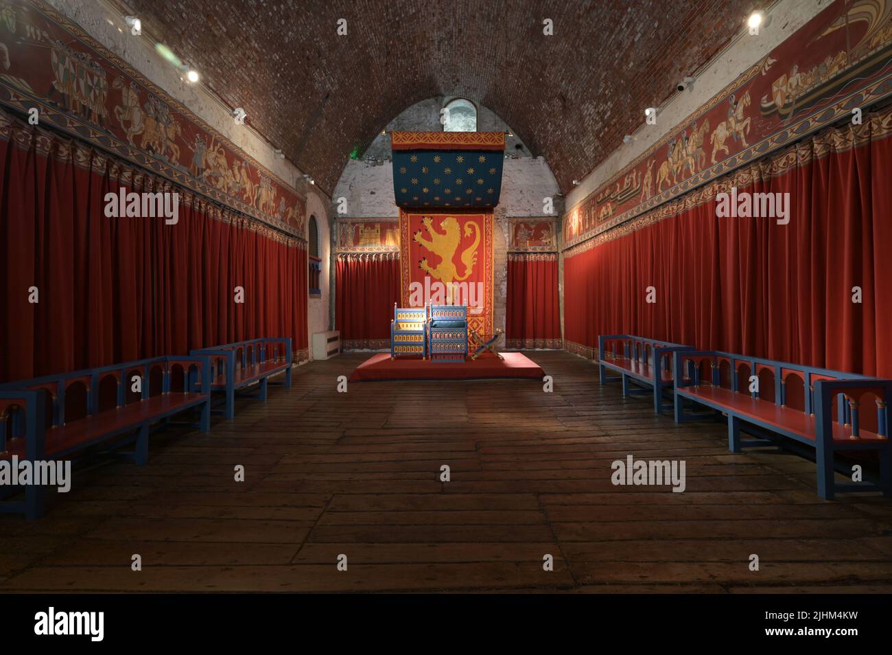 Throne room at Dover castle Stock Photo - Alamy