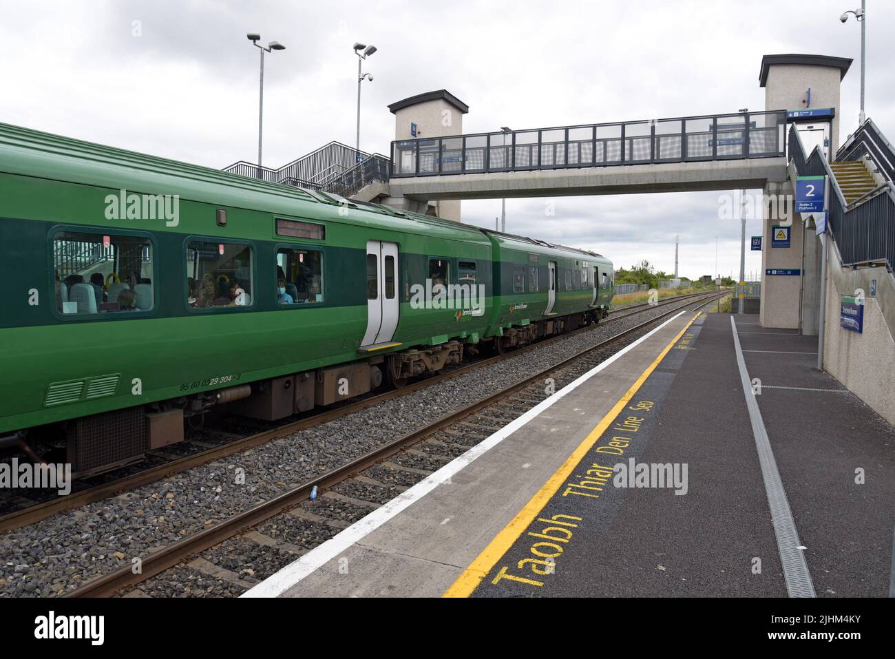 Irish Railways train at Broombridge Station, Dublin, Ireland, July 2022 ...