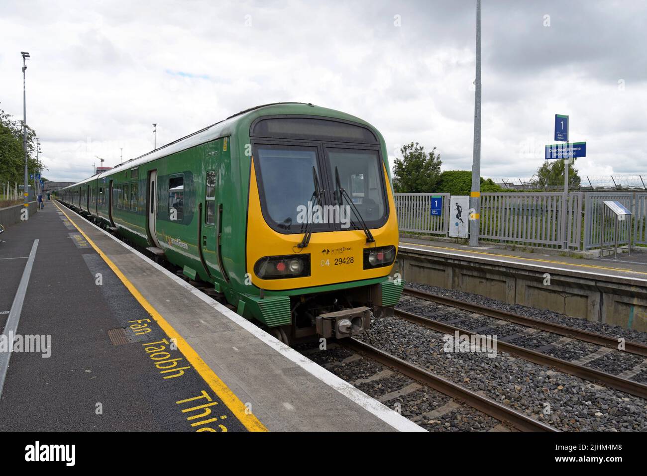 Irish Railways train at Broombridge Station, Dublin, Ireland, July 2022 ...