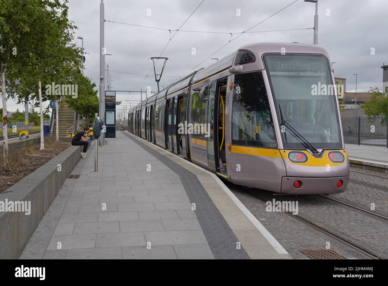 LUAS Dublin tram at at Broombridge Station, interchange with Irish ...