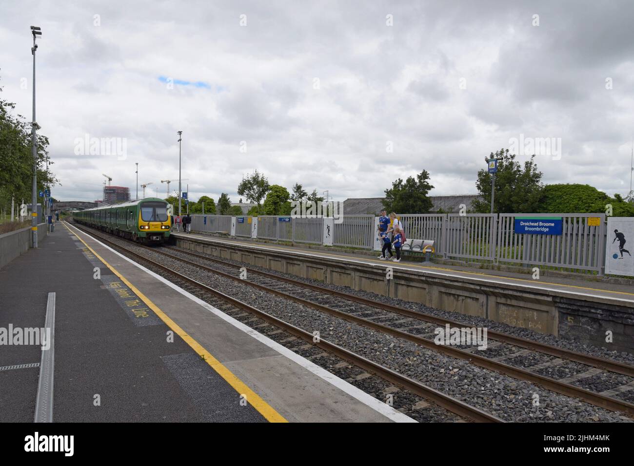 Irish Railways train at Broombridge Station, Dublin, Ireland, July 2022 ...