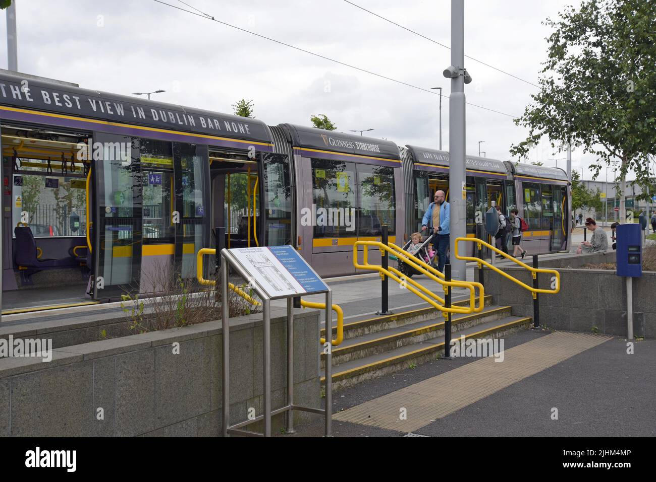 LUAS Dublin tram at at Broombridge Station, interchange with Irish ...