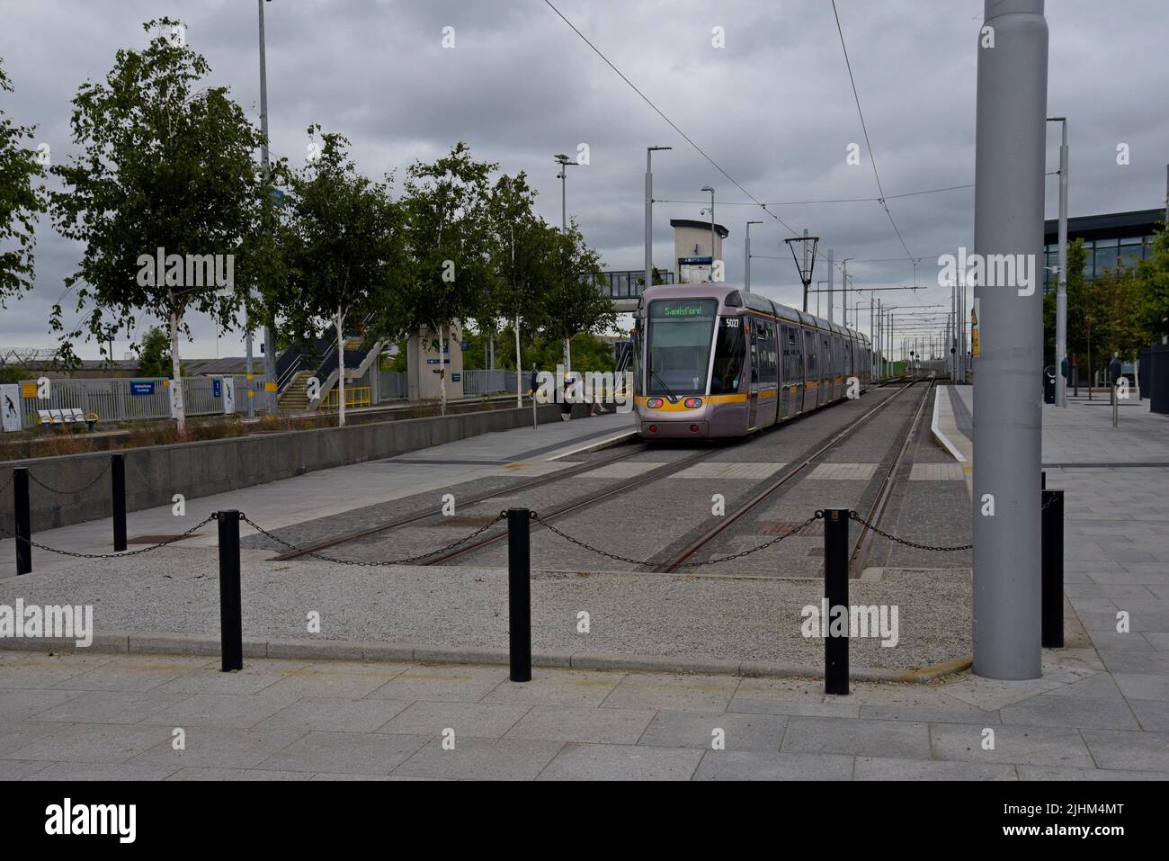 LUAS Dublin tram at at Broombridge Station, interchange with Irish ...