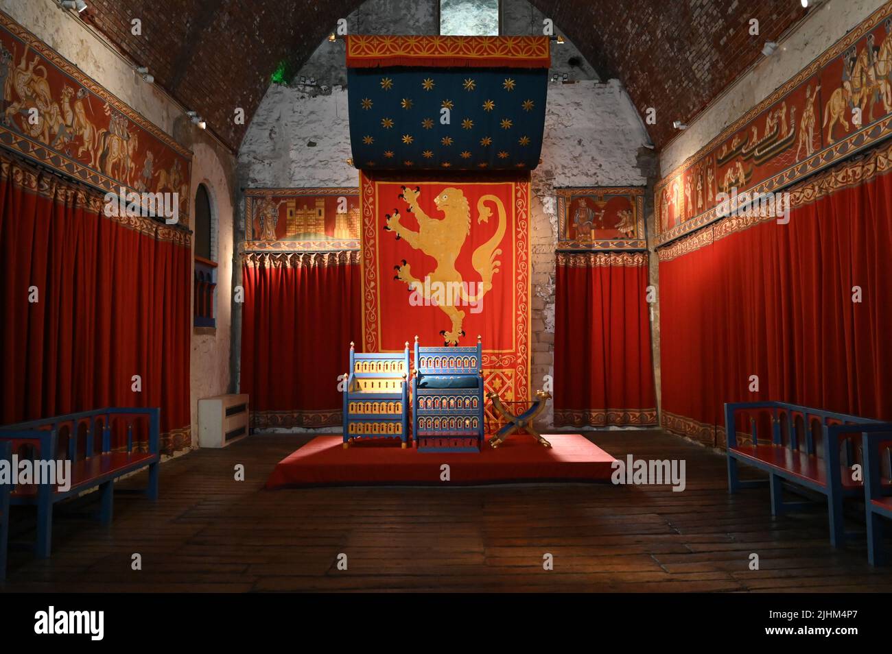 Throne room at Dover castle Stock Photo - Alamy