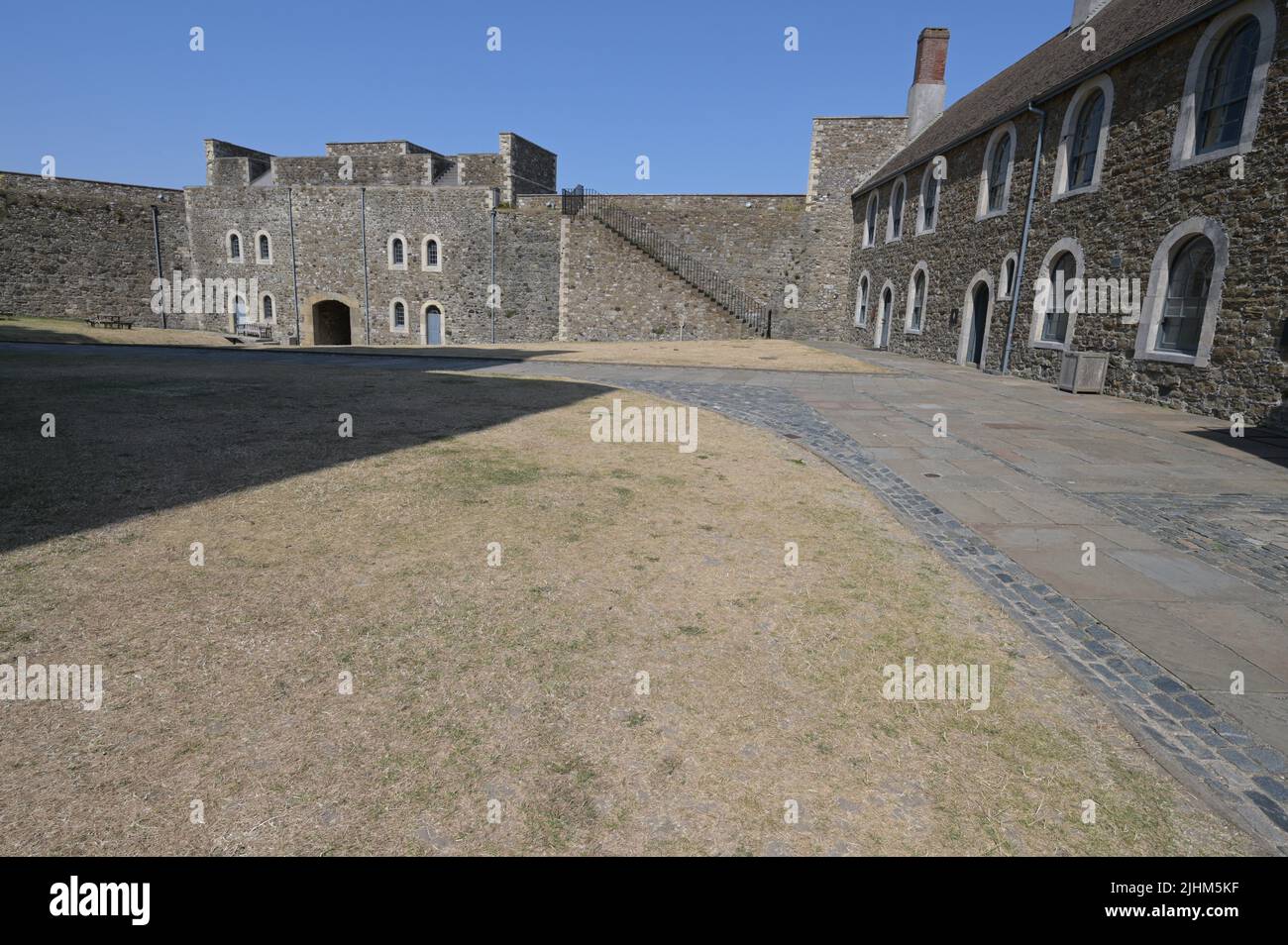 Courtyard of Medieval castle in the UK Stock Photo - Alamy