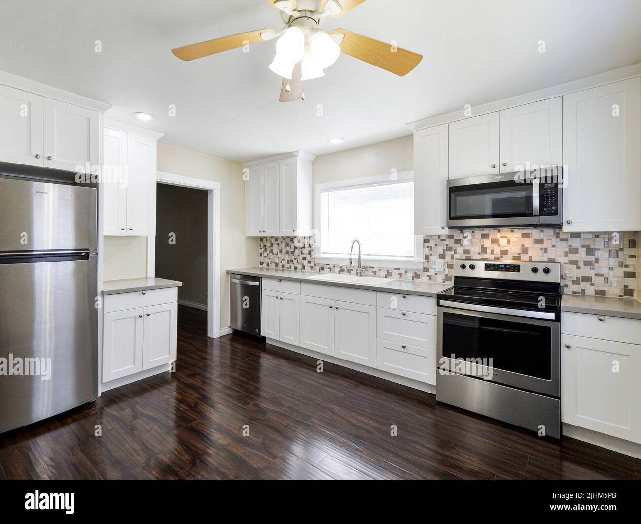 Modern residential kitchen interior Stock Photo - Alamy