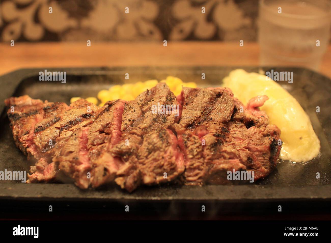 This is a photo of a Japanese-style steak dish. It tastes incredibly ...