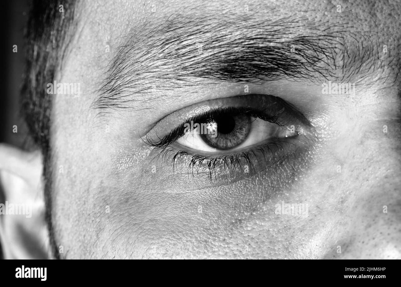 Male eye Black and White Stock Photos & Images - Alamy