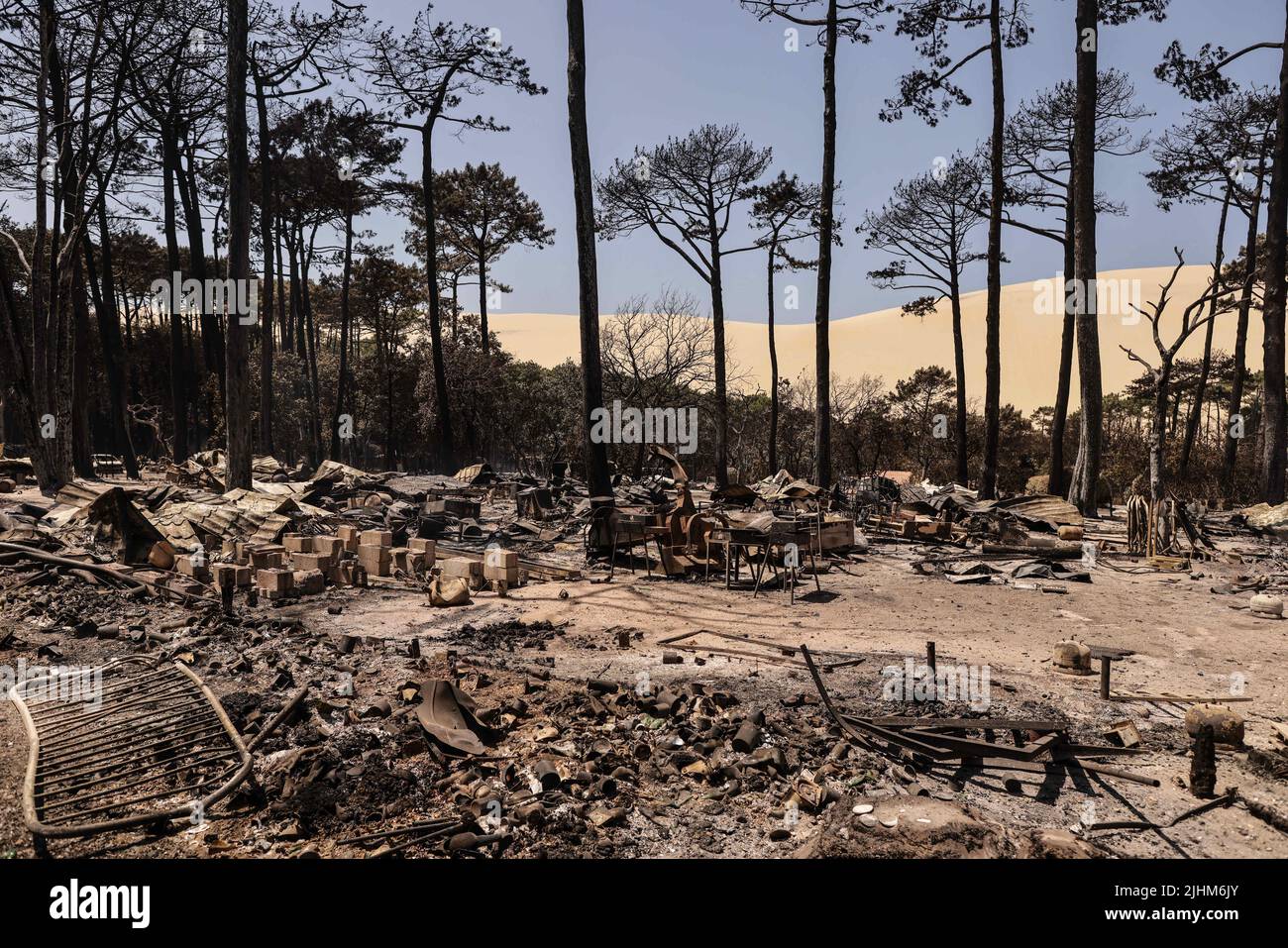 The damage at ‘La Foret’ camping on July 19, 2022, which has been ...