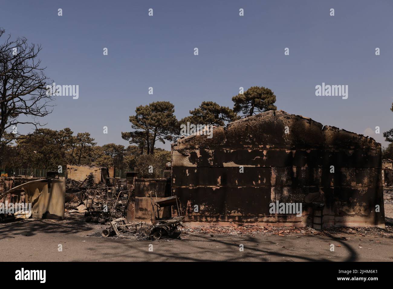 The damage at ‘La Foret’ camping on July 19, 2022, which has been ...