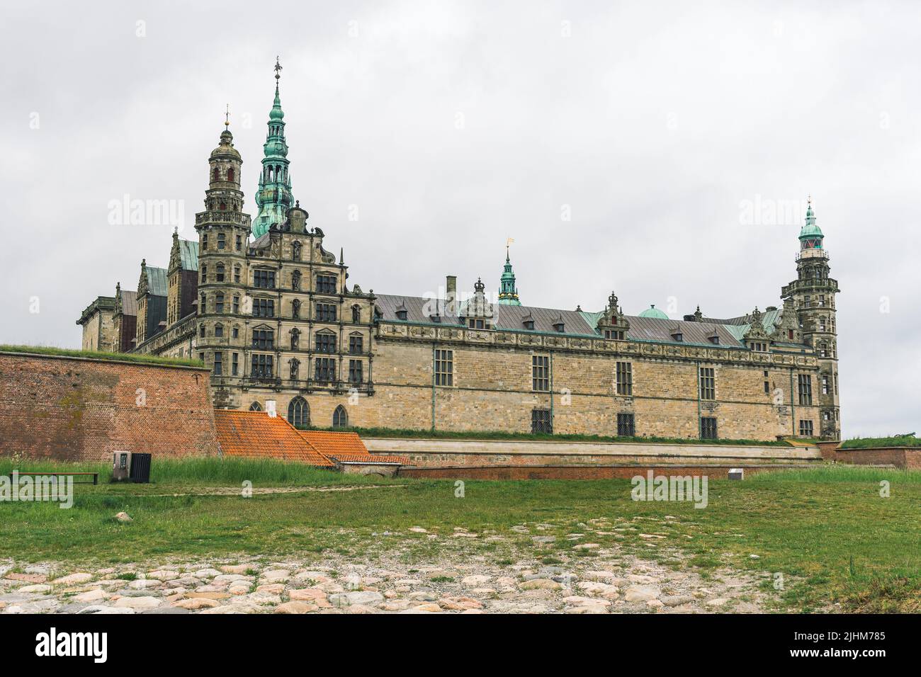 Kronborg medieval castle and stronghold in Helsingør, Denmark. Elsinore in William Shakespeare's ...