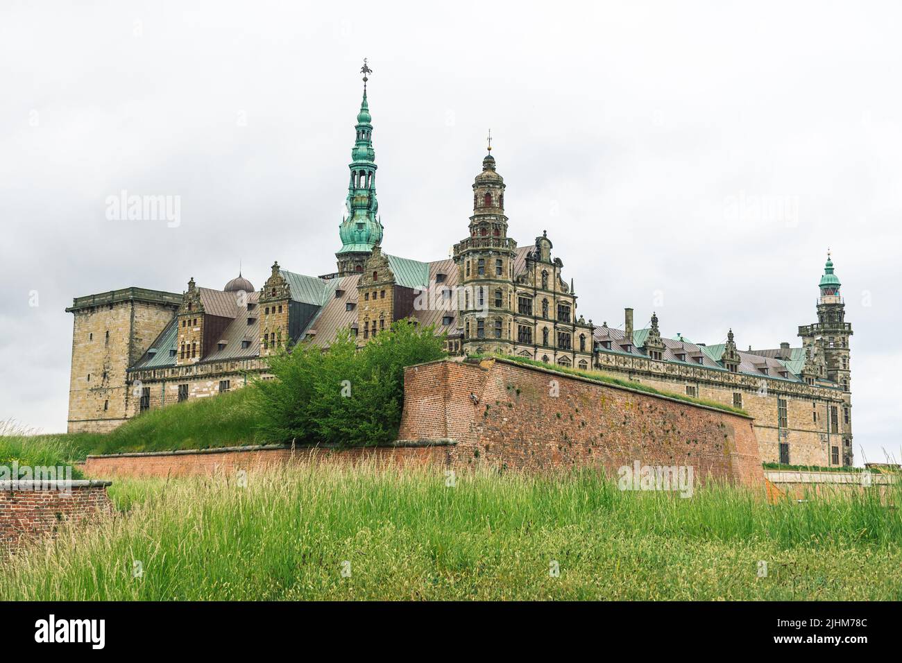 Kronborg medieval castle and stronghold in Helsingør, Denmark. Elsinore ...