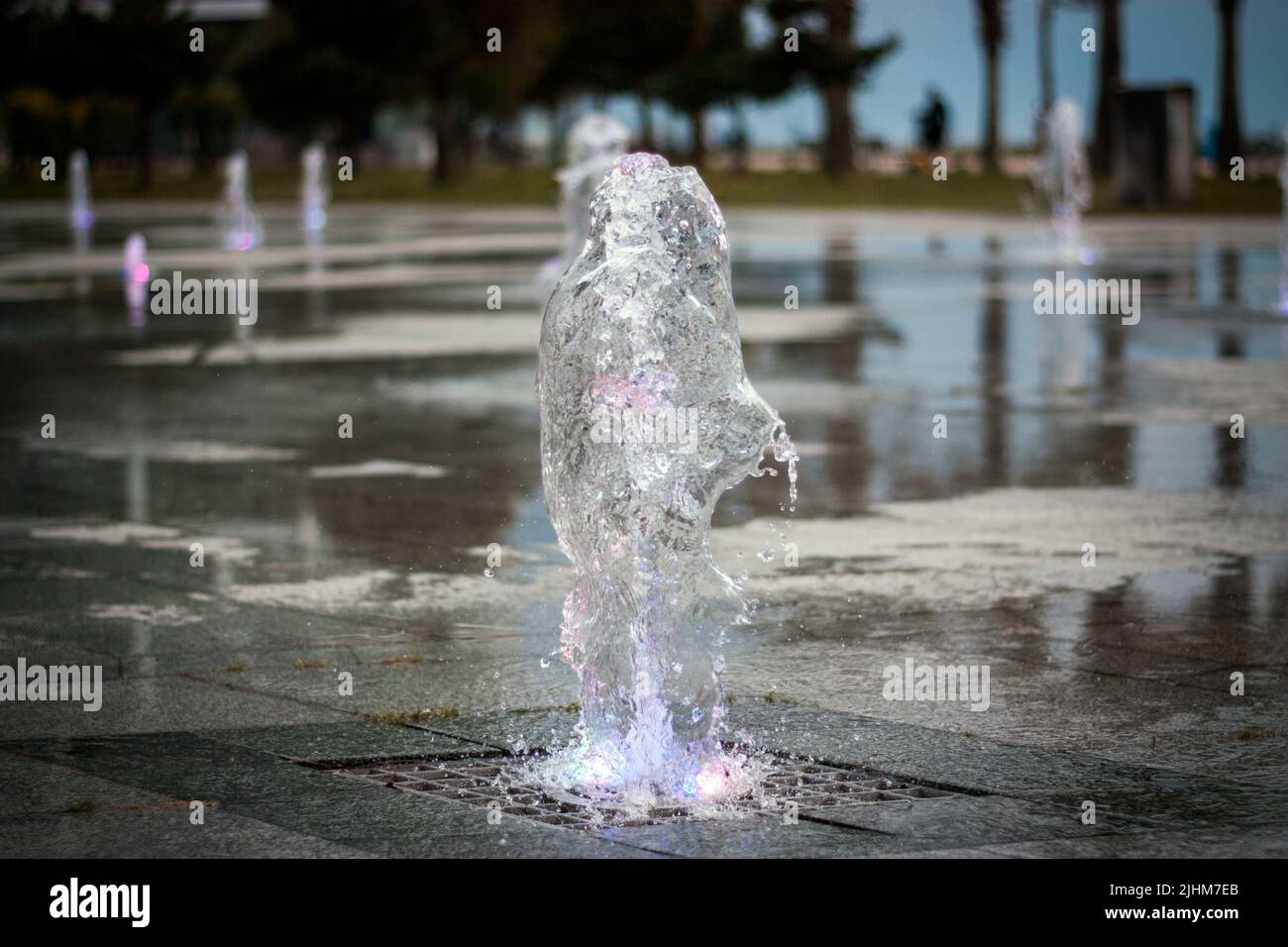 Beautiful fountains in the park of Batumi town. Georgia Stock Photo - Alamy