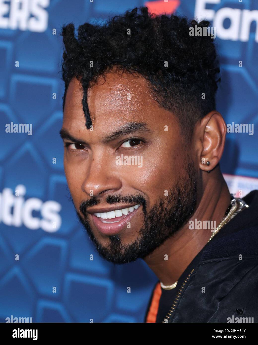 LOS ANGELES, CALIFORNIA, USA - JULY 18: American singer Miguel arrives ...