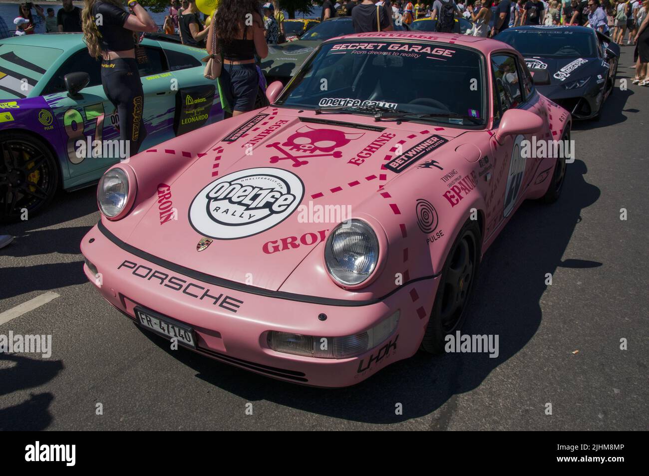 European sport car show event Onelife Rally Stock Photo - Alamy