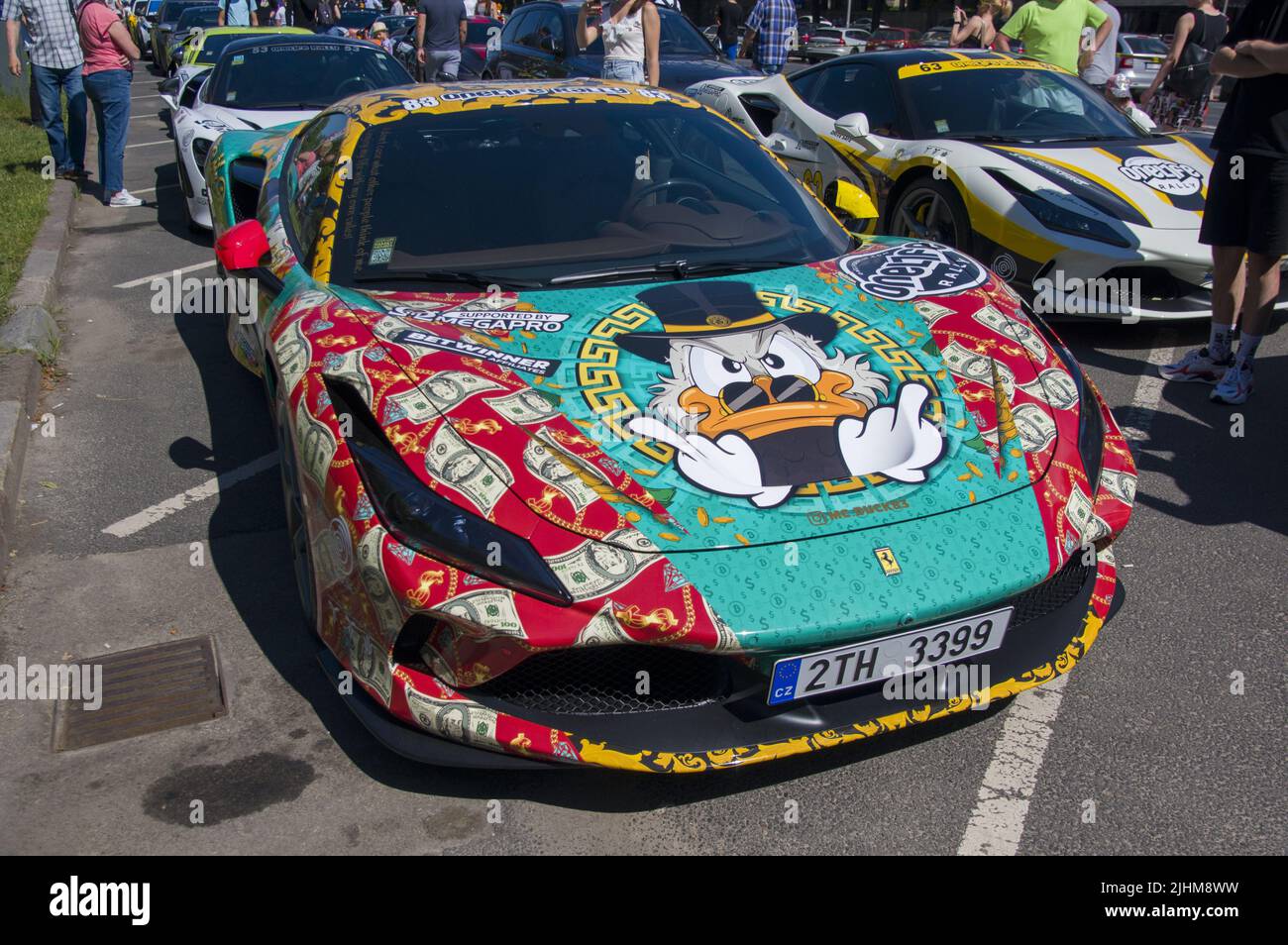 European sport car show event Onelife Rally Stock Photo - Alamy