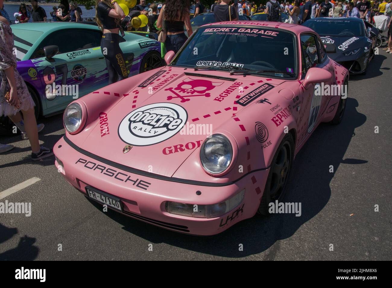 European sport car show event Onelife Rally Stock Photo - Alamy