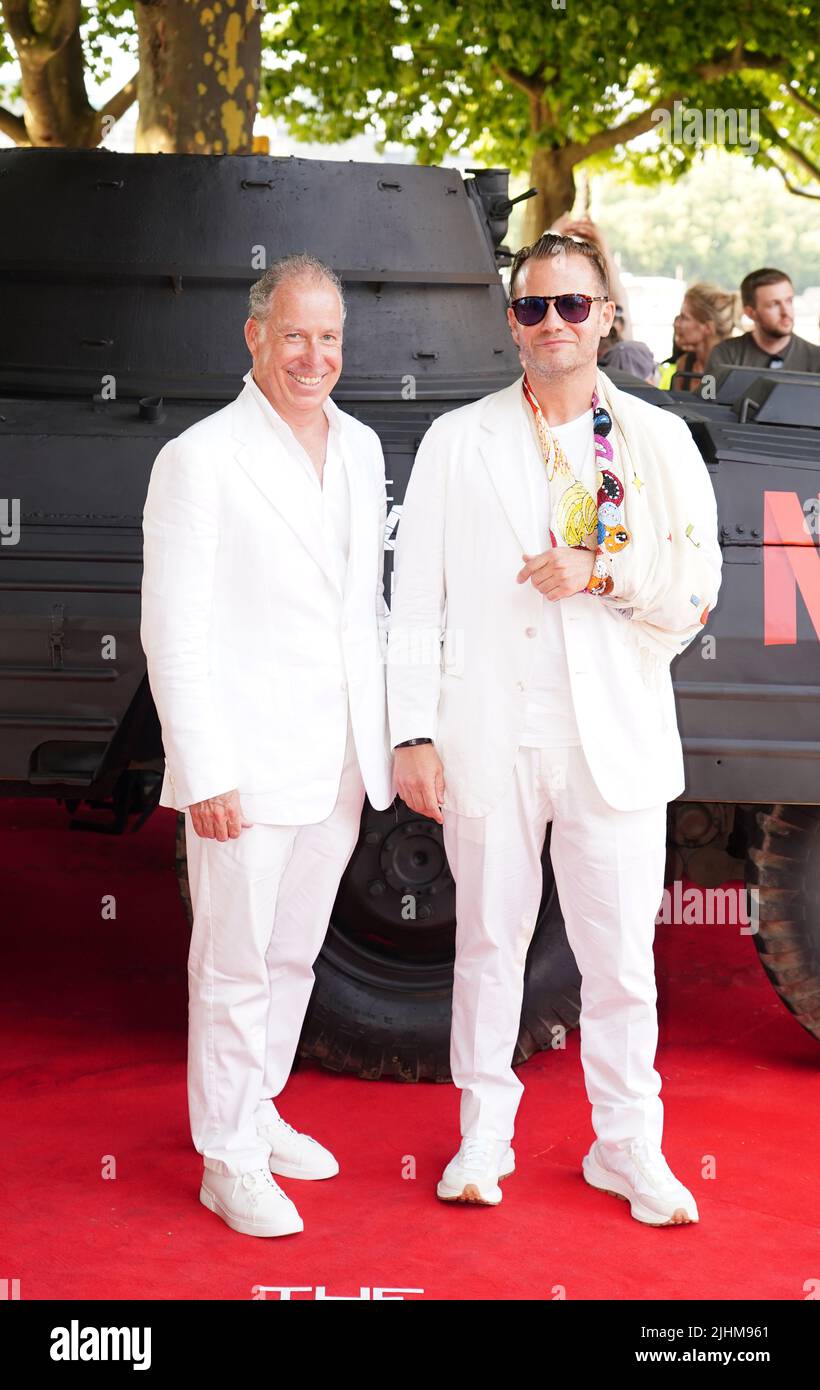 Lord David Linley and George Bamford arriving at the special screening ...