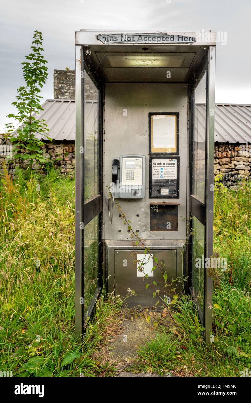 Yorkshire, July 12th 2022: An old telephone box at Barden Tower, near ...