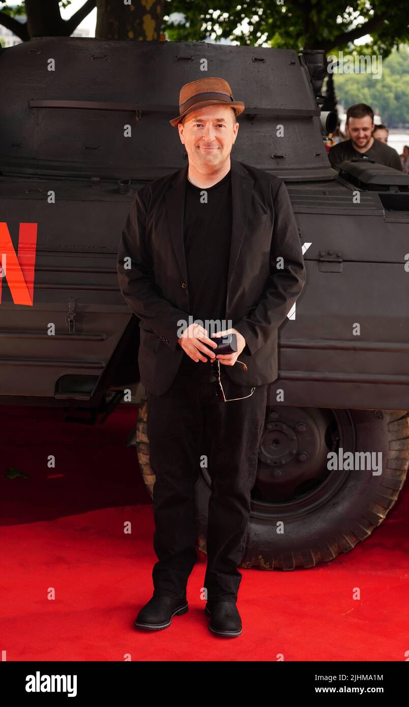 Christopher Markus arriving at the special screening of The Gray Man at ...