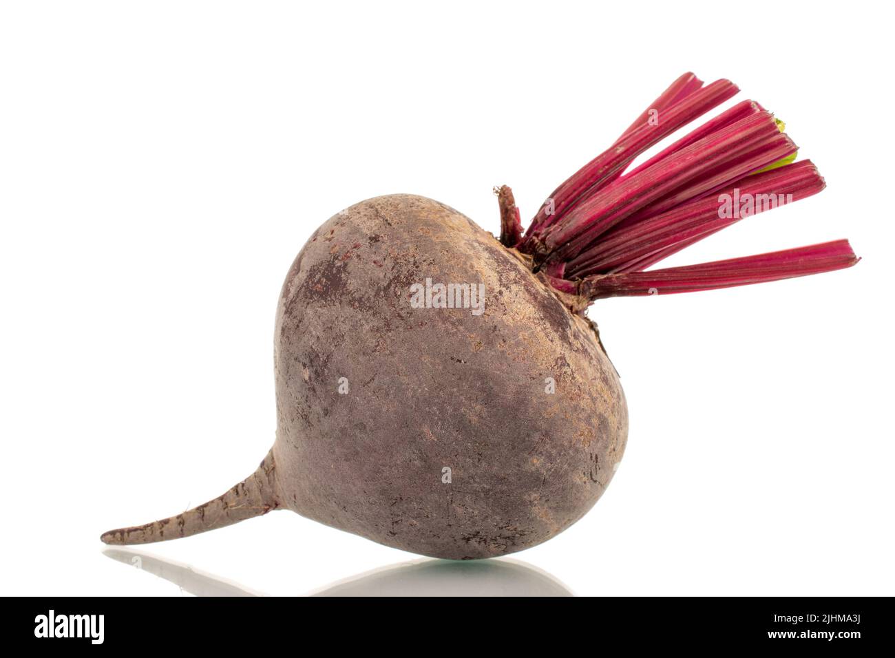 One sweet red beet, close-up, on a white background Stock Photo - Alamy